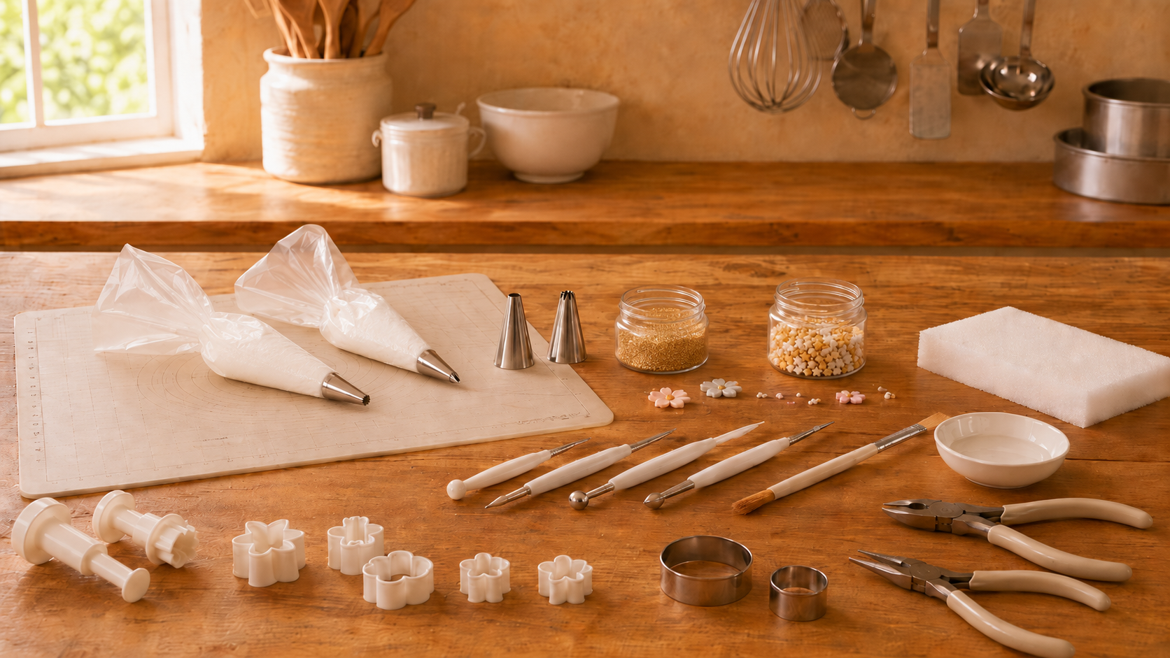 Matériel pour décorer un layer cake